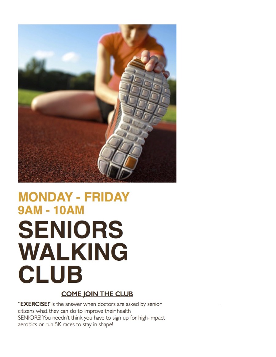 Seniors Walking Club flyer | Renna Media