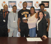 Linden football head coach Al Chiola, assistant coach Terrence Brown ...