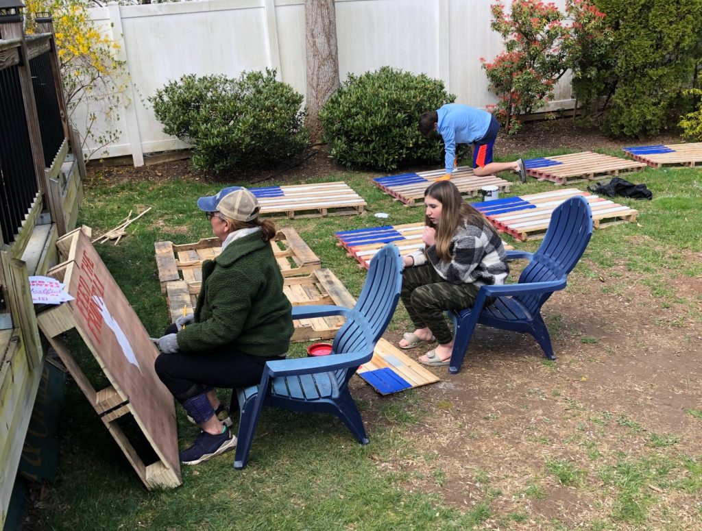 Renna Media | Joe Mindak Paints Pallets to Support Westfield United Fund