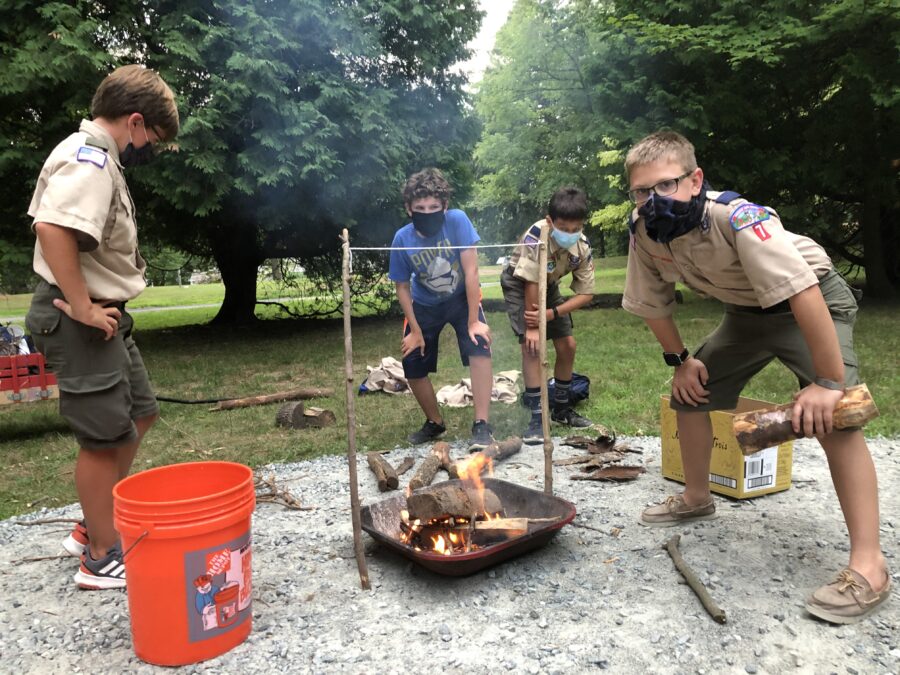 Renna Media | Madison’s BSA Troop 7 Hold Fire-Building Challenge