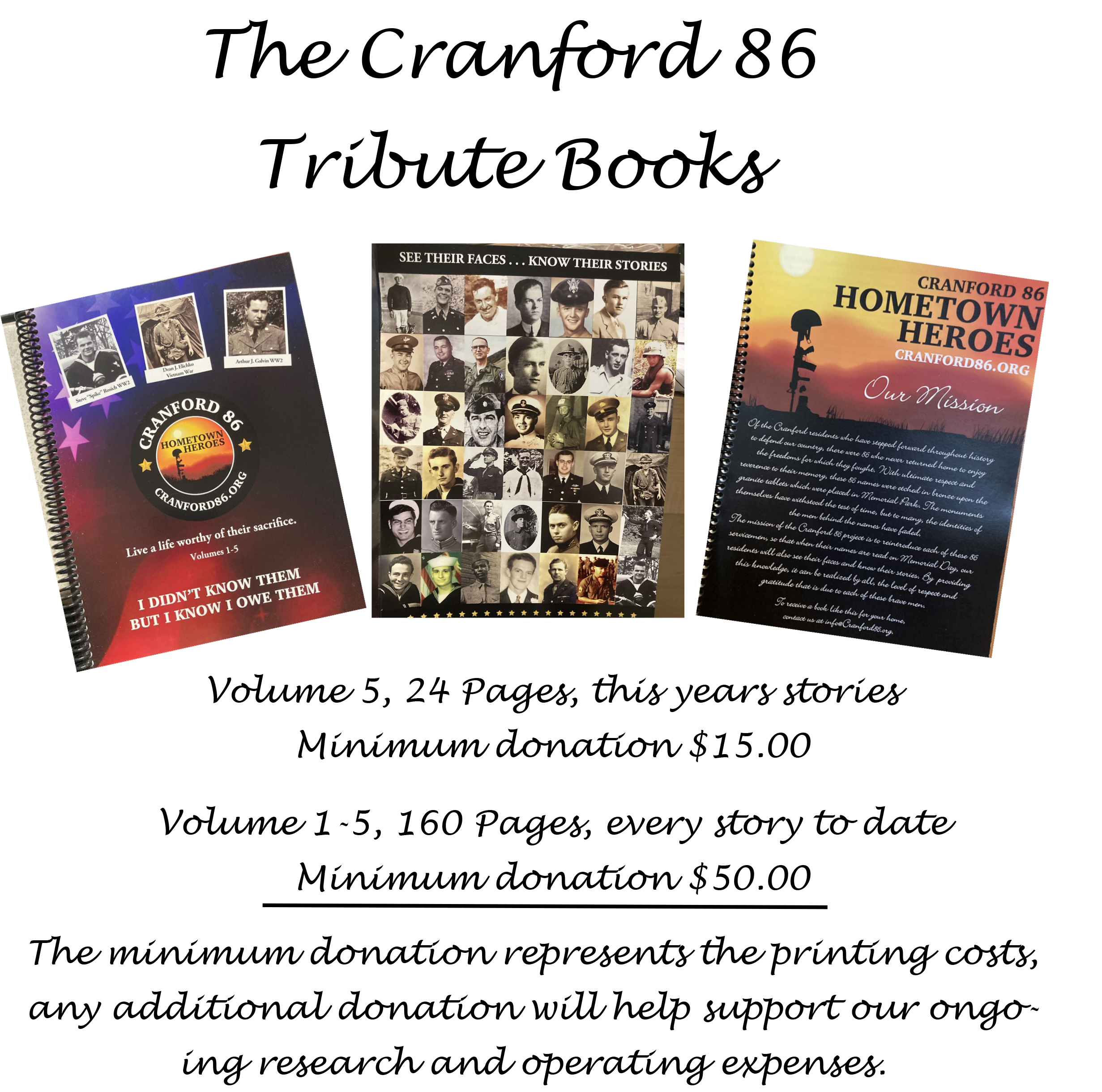 The Cranford 86 Tribute books 2022 | Renna Media