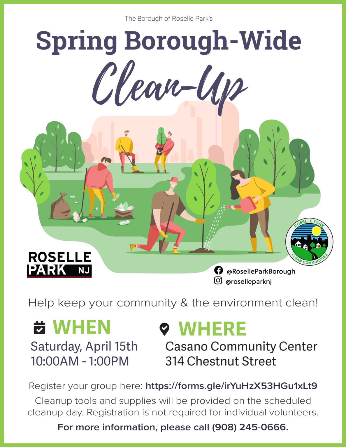 Renna Media | Roselle Park Spring Community Cleanup