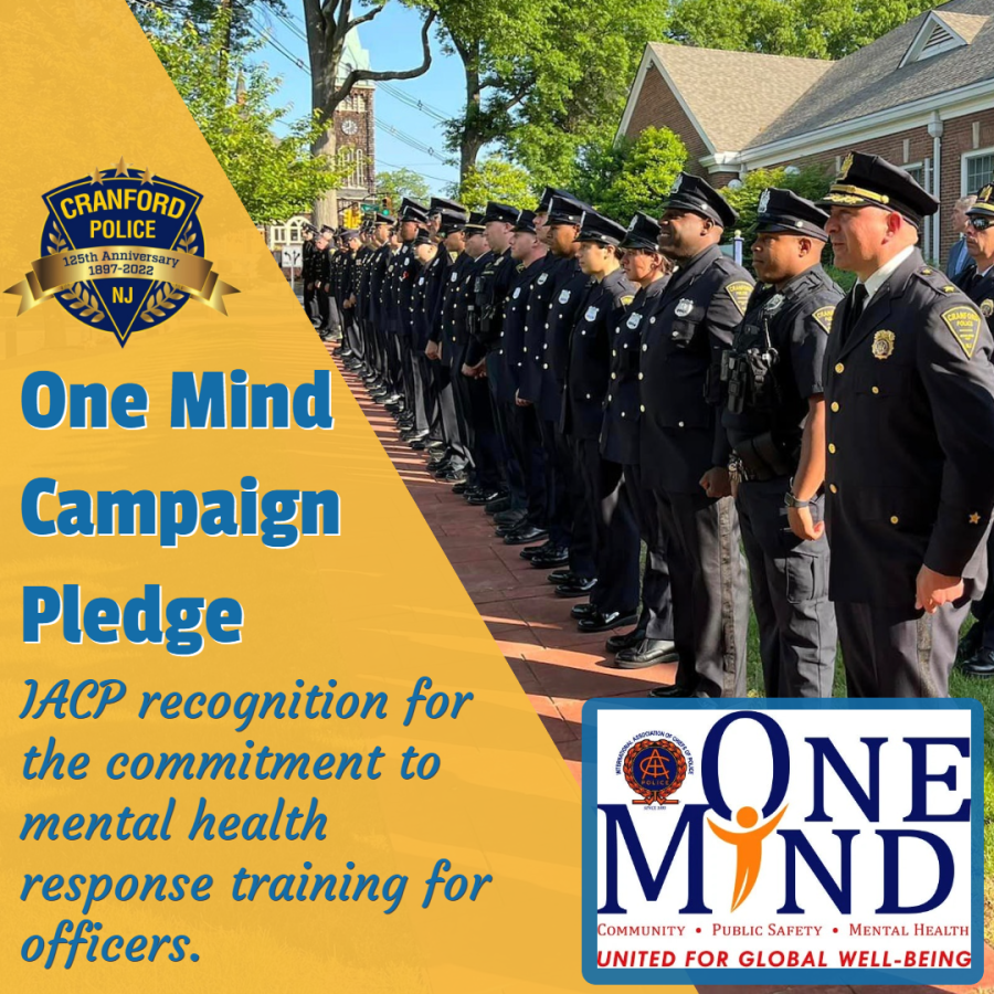 Renna Media | Cranford Police One Mind Campaign Pledge
